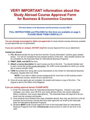 RSB Course Approval Form & Instructions 2011 FINAL VERSION