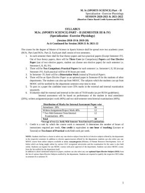 M.Sc. (Sports Science) Part–II(Sem. III & IV) (Specialization –Exercise ...