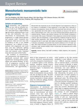 Monochorionic monoamniotic twin pr 2022 american journal of obstetrics gyn