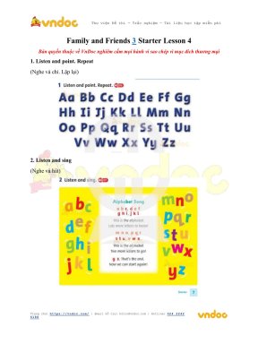 family and friends 3 starter lesson 4