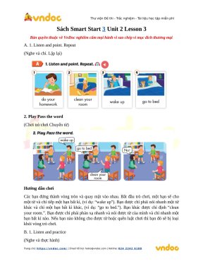 sach smart start 3 unit 2 lesson 3
