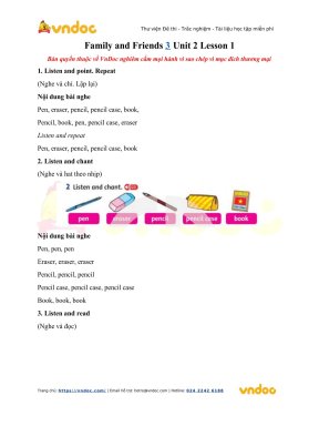 family and friends 3 unit 2 lesson 1