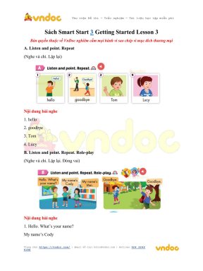 sach smart start 3 getting started lesson 3