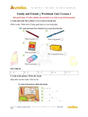 family and friends 3 workbook unit 2 lesson 1