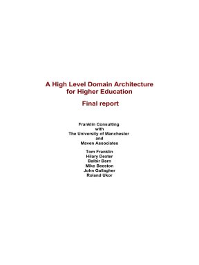 High Level Domain Map Project - Final report