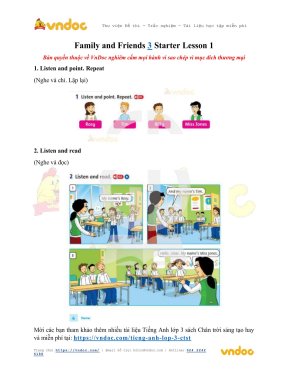 family and friends 3 starter lesson 1