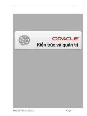 Oracle 9i – kiến trúc và quản trị