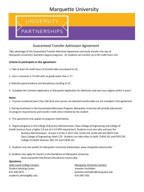 Transfer Admissions Transfer Guide