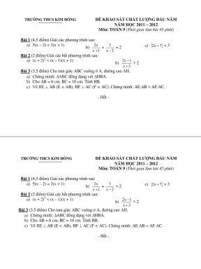 FOLxRyL de khao sat chat luong dau nam mon toan lo