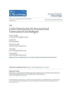Cache Optimization for Structured and Unstructured Grid Multigrid