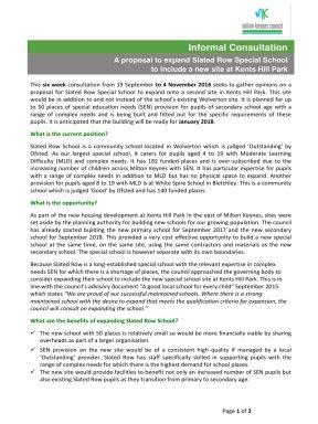 Informal Consultation on expansion of Slated Row to include the new ...