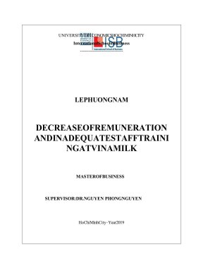 Decrease of remuneration and inadequate staff training at vinamilk