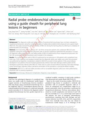 Radial probe endobronchial ultrasound using a guide sheath for ...