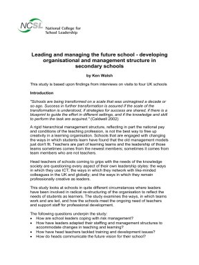 Leading and Managing the Future School