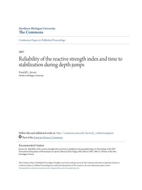 Reliability of the reactive strength index and time to stabilizat