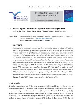 DC motor speed stabilizer system uses PID algorithm
