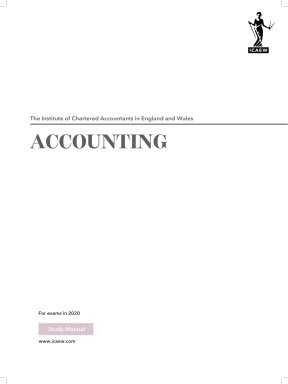 Icaew Accounting Study manual 2020
