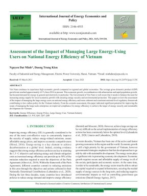 Assessment of the impact of managing large energy using users on ...