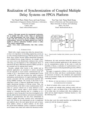 Realization of synchronization of coupled multiple delay systems on FPGA platform