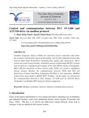 Control and communication between PLC s7 1200 and ATV310 drive via ...