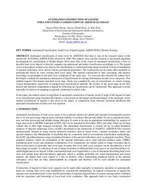AUTOMATED CONSTRUCTION OF LEGEND FOR LAND COVER CLASSIFICATION OF ADEOS ...