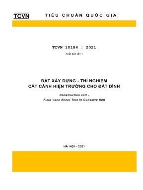 TIÊU CHUẨN QUỐC GIA TCVN 10184:2021