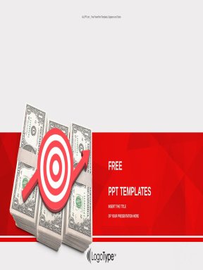 ( mẫu powerpoint ) dollar graph target powerpoint templates widescreen