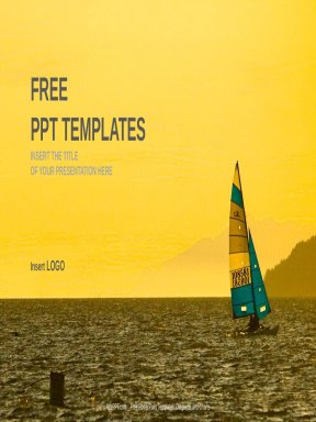 ( mẫu powerpoint ) sailing boat sports PPT templates widescreen