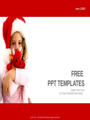( mẫu powerpoint ) girl wearing santa hat recreation powerpoint ...