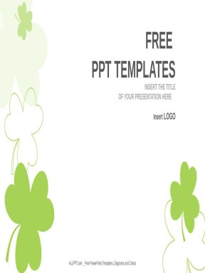 ( mẫu powerpoint ) clover nature powerpoint templates widescreen