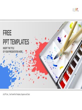 ( mẫu powerpoint ) palette with tubes of oil paints powerpoint ...