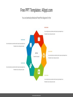 ( mẫu powerpoint ) pentagonal petals powerpoint diagram template