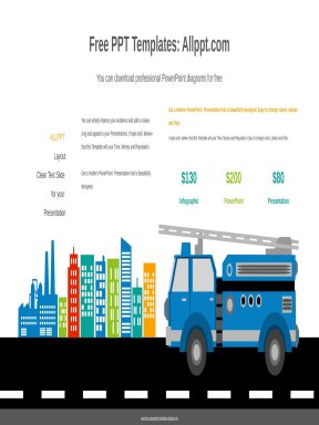 ( mẫu powerpoint ) fire truck powerpoint diagram