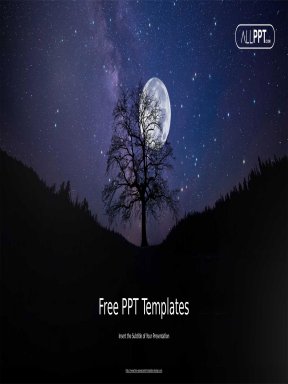 ( mẫu powerpoint ) night sky full moon powerpoint templates