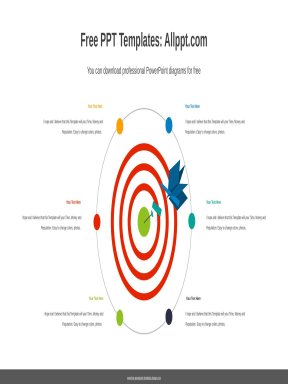 ( mẫu powerpoint ) archery target arrow PPT diagram