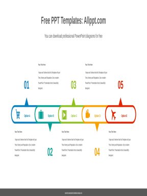 ( mẫu powerpoint ) horizontal alignment oval powerpoint diagram template