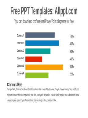 ( mẫu powerpoint ) horizontal bar chart PPT diagram