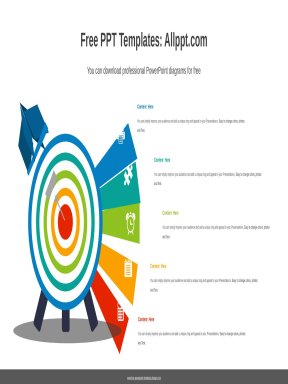 ( mẫu powerpoint ) archery target hit arrow PPT diagram
