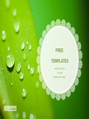 ( mẫu powerpoint ) droplets nature PPT templates standard