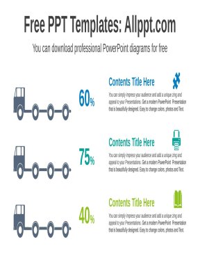 ( mẫu powerpoint ) truck icon cube chart PPT diagram