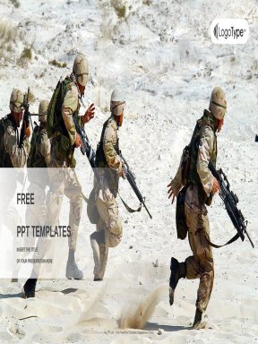 ( mẫu powerpoint ) squad of soldiers in the desert powerpoint templates ...