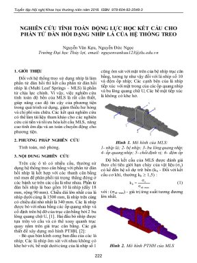 Nghiên cứu tính toán động lực học kết cấu cho phần tử đàn hồi dạng nhíp ...