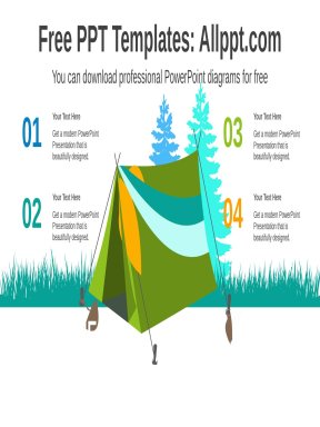 ( mẫu powerpoint ) camping teepee tent powerpoint diagram
