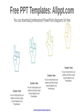 ( mẫu powerpoint ) cascade finger numbering powerpoint diagram
