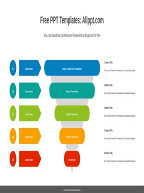 ( mẫu powerpoint ) inverted triangular banner PPT diagram