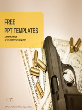( mẫu powerpoint ) gun and group of bullets powerpoint templates standard