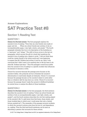ĐỀ THI SAT - sat practice test 8 answers