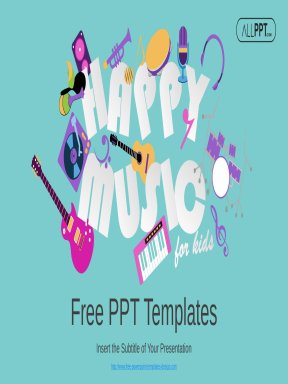 ( mẫu powerpoint ) kids playing music powerpoint templates