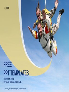( mẫu powerpoint ) skydiving tandem exhilaration powerpoint templates ...