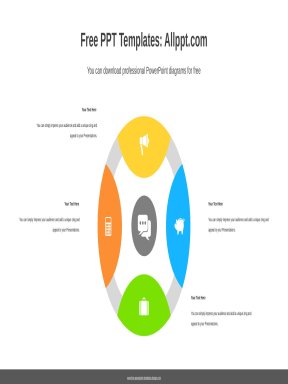 ( mẫu powerpoint ) 4 part circle ring powerpoint diagram